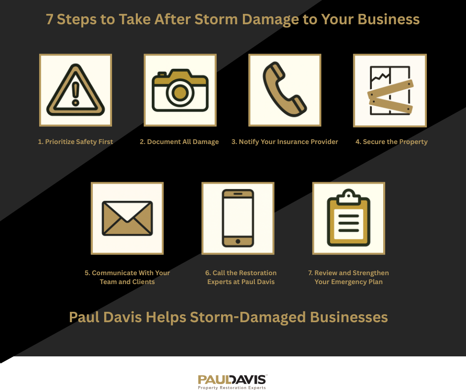 7 Critical Steps to Take After Storm Damage to Your Business | Paul Davis